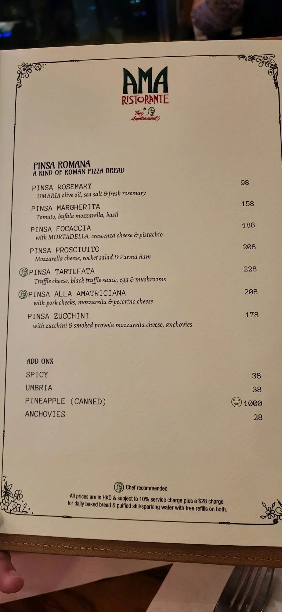 AMA Ristorante by The Amatricianist's Menu - Italian Fine Dining in Wan ...