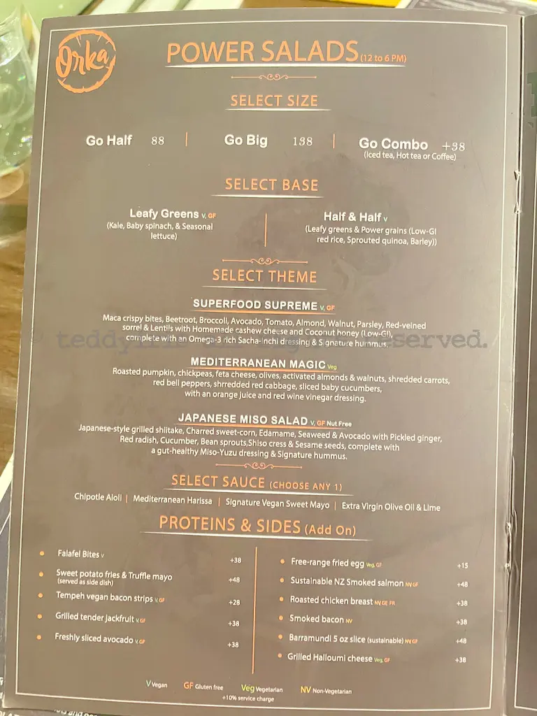 Orka Restaurant & Specialty Cafe's Menu - International Seafood Bar in ...